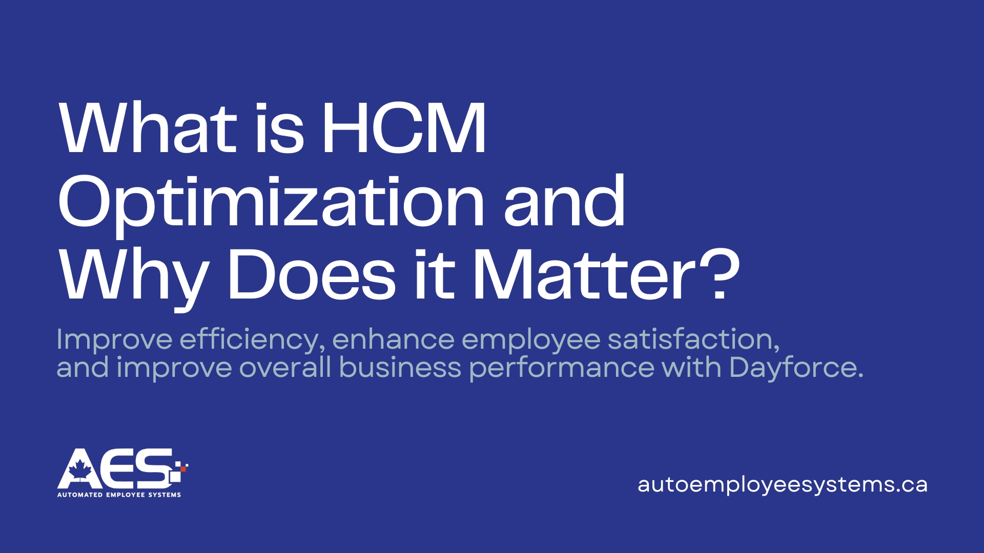 What is HCM Optimization and Why Does it Matter? - AES Automated ...
